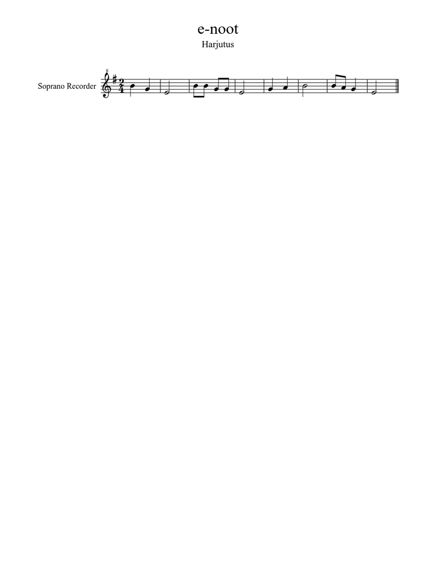 e-noot Sheet music for Recorder (Solo) | Musescore.com