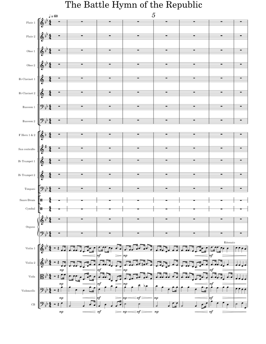 The_Battle_Hymn_of_the_Republic_.(9.01.2021 Filarmonica) Sheet music ...
