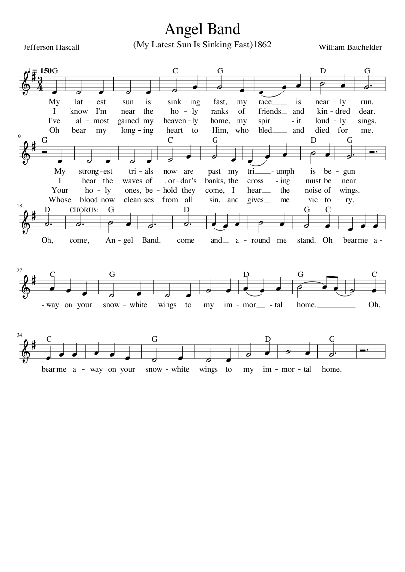 Angel Band Sheet music | Musescore.com