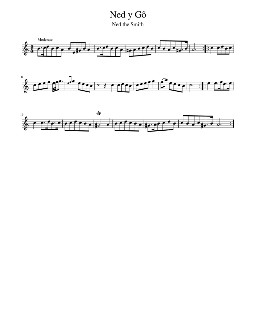 Ned y Gô Sheet music for Piano (Solo) Easy | Musescore.com