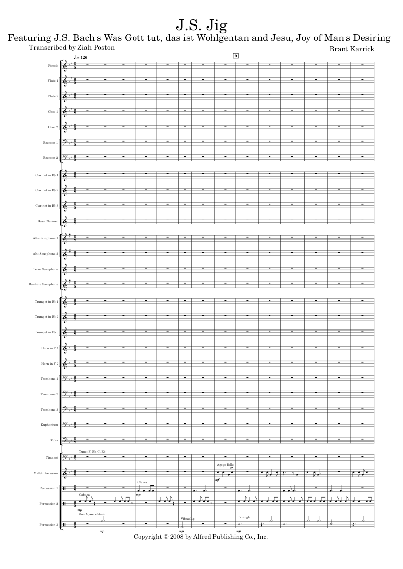 J.S. Jig – Brant Karrick (WIP) Sheet Music for Trombone, Tuba, Flute ...