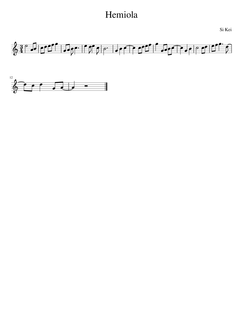 Hemiola ck Sheet music for Bassoon (Solo) | Musescore.com