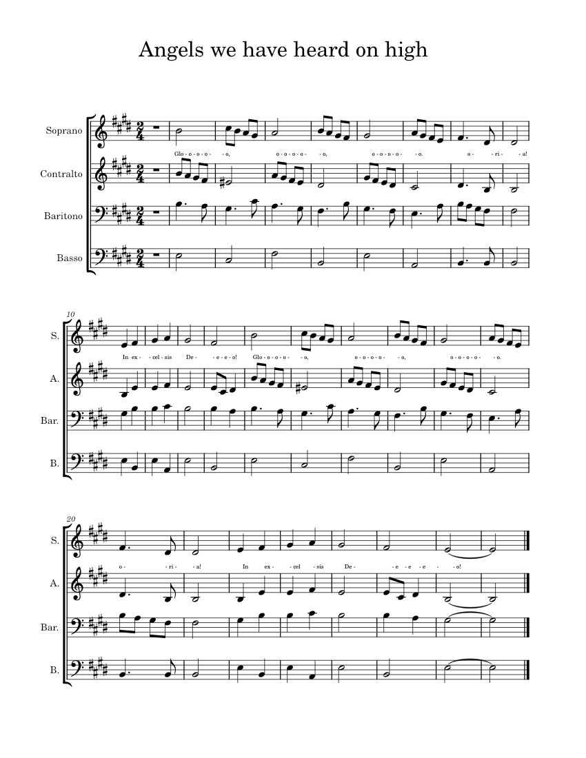 Angels we have heard on high – Misc Christmas Angels we have heard on ...