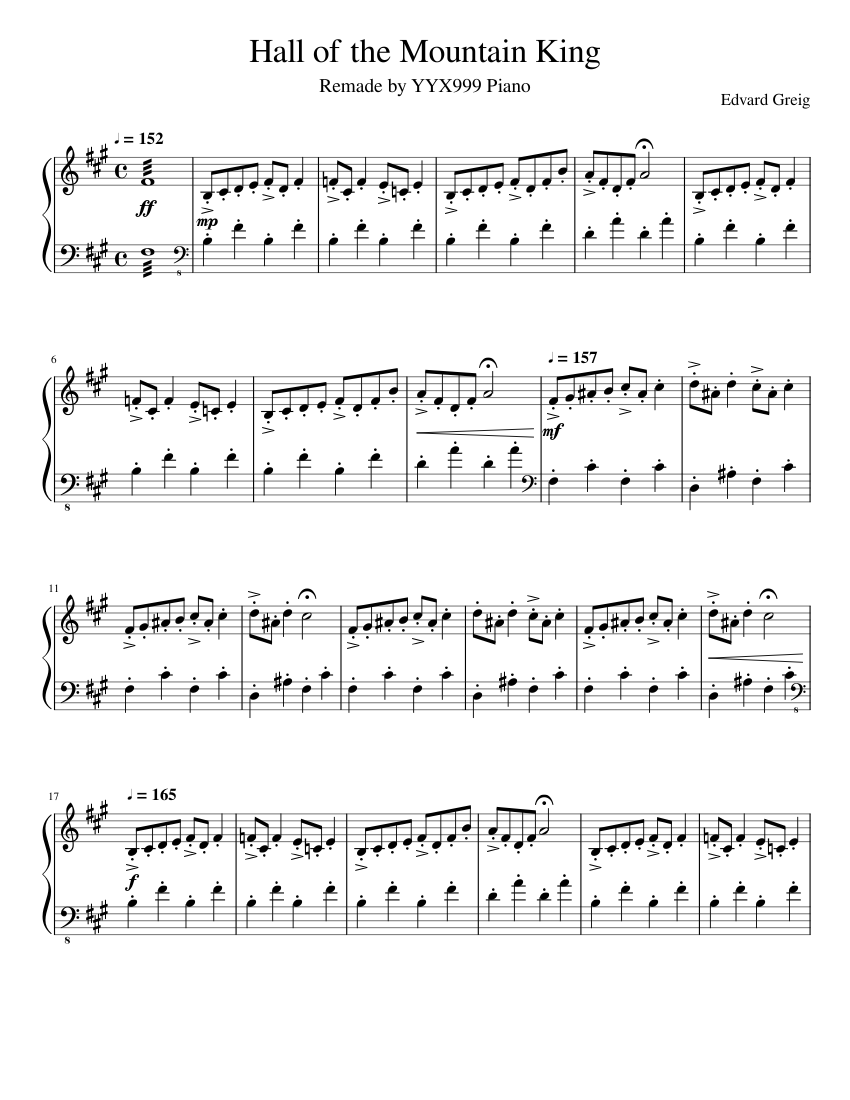 Hall of the Mountain King - piano tutorial