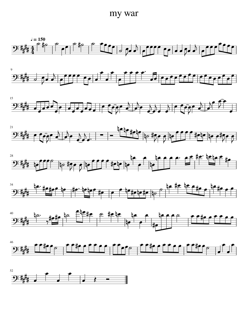 my_war Sheet music for Piano (Solo) | Musescore.com