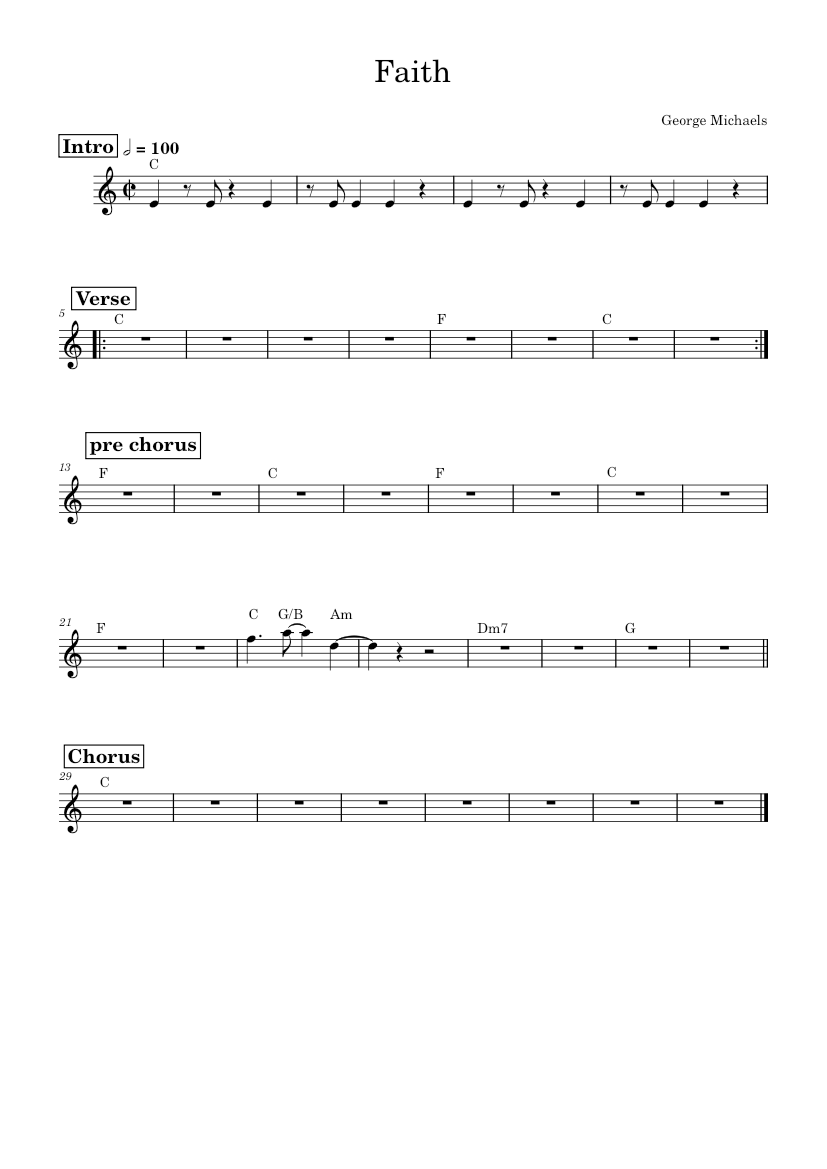 Faith – George Michael Faith - George Michael (Chord Chart) Sheet music ...