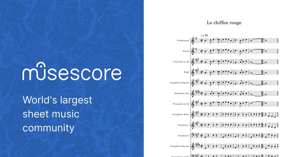 Le chiffon rouge – Michel Fugain Sheet music for Trombone, Flugelhorn ...