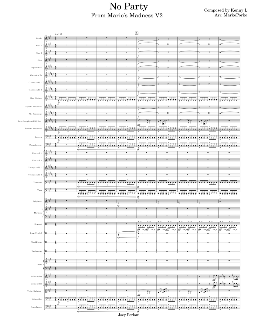 No Party – IKenny/Kenny L Sheet Music for Trombone, Tuba, Flute, Oboe ...