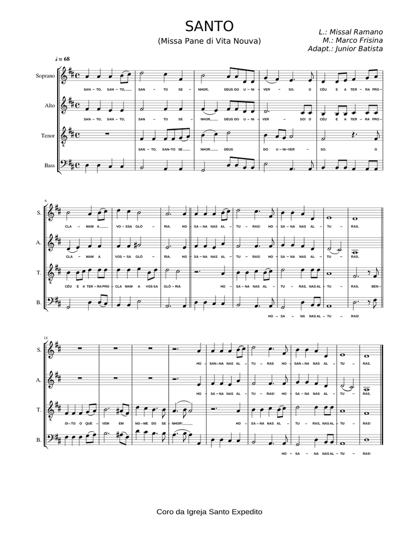 SANTO Sheet music for Bass (Solo) | Musescore.com