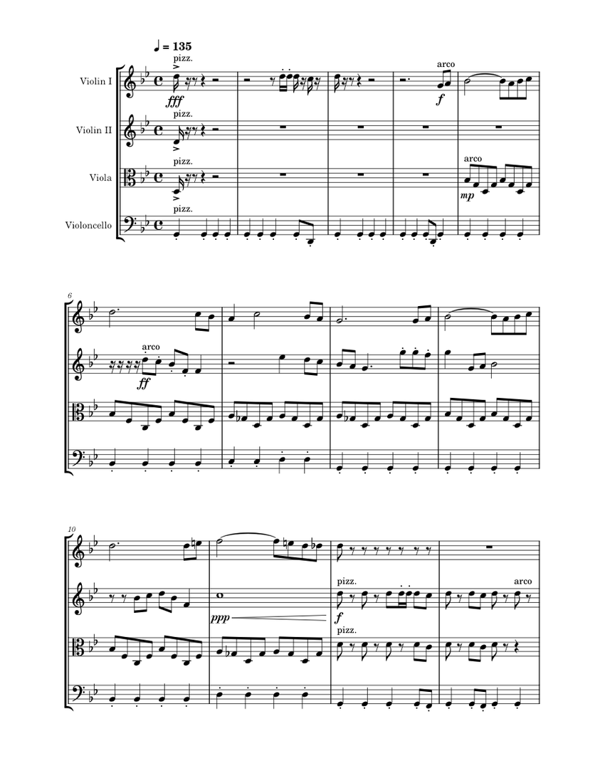 И вноьв продопжается бой-Adapted by 1P_WW Sheet music for Violin, Viola ...