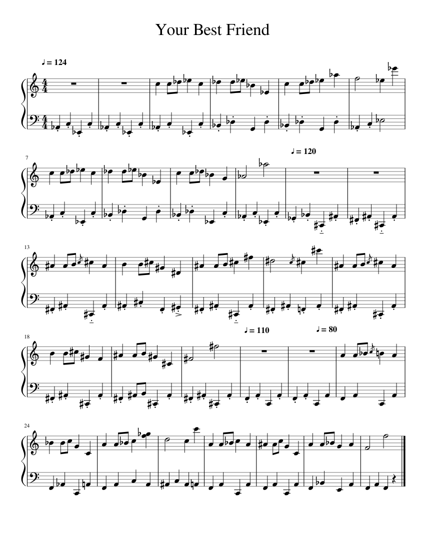Your Best Friend Sheet music for Piano (Solo) Easy | Musescore.com