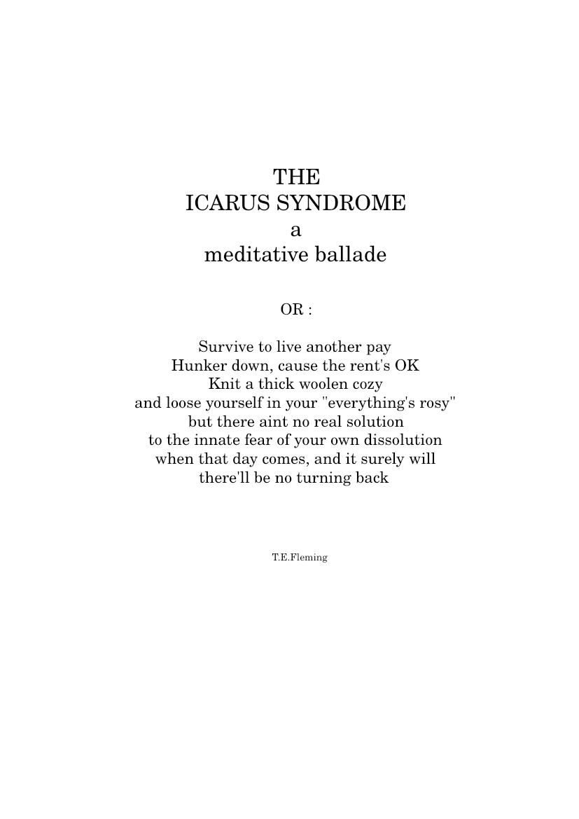 THE ICARUS SYNDROME Sheet music for Piano, Flute piccolo, Flute, Oboe ...