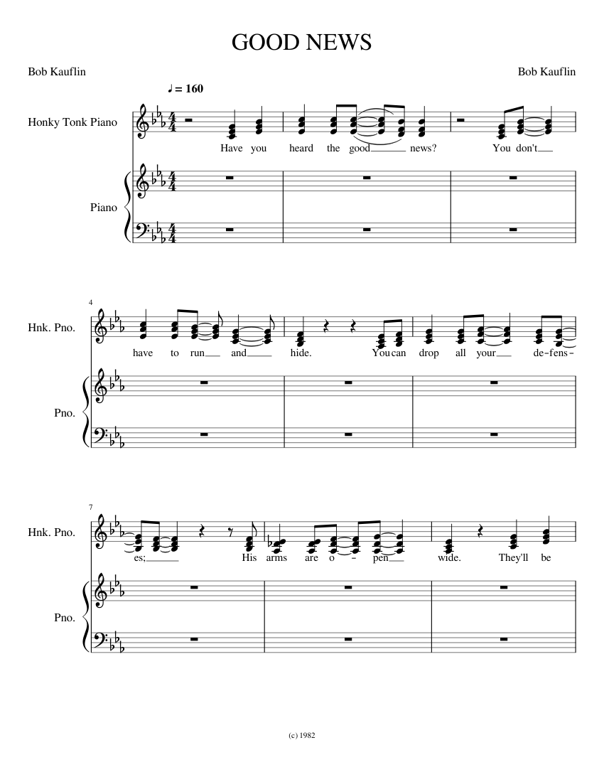 GOOD NEWS Sheet music for Piano (Piano Duo) | Musescore.com