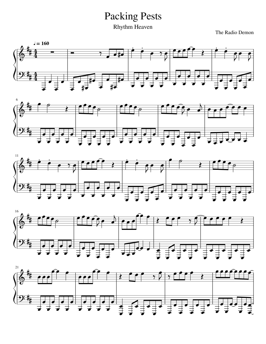 Packing Pests Sheet music for Piano (Solo) Easy | Musescore.com