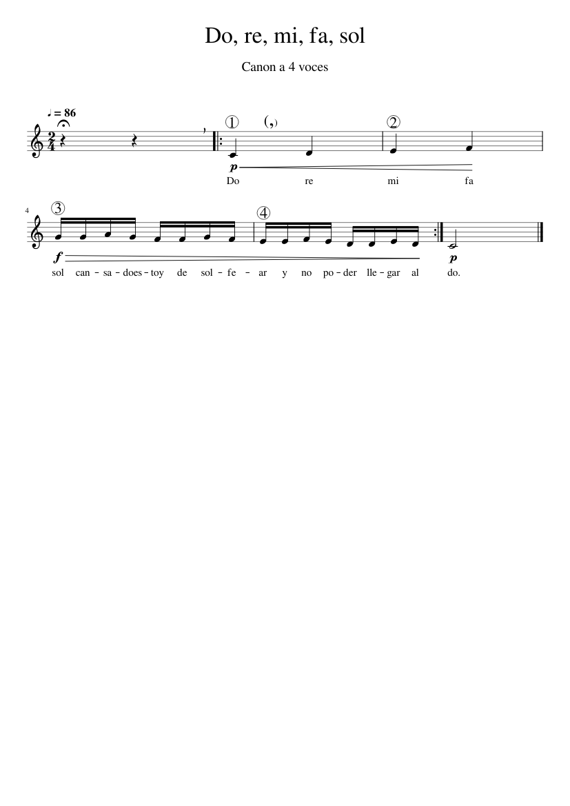 Do re mi fa sol Sheet Music for Piano (Solo) | MuseScore.com