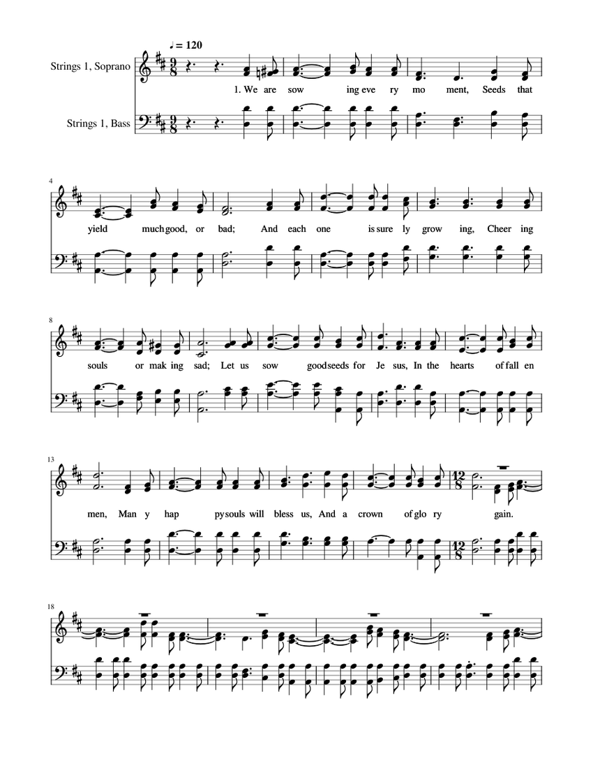 We are sowing every moment - Barney Elliott Warren Sheet music for ...