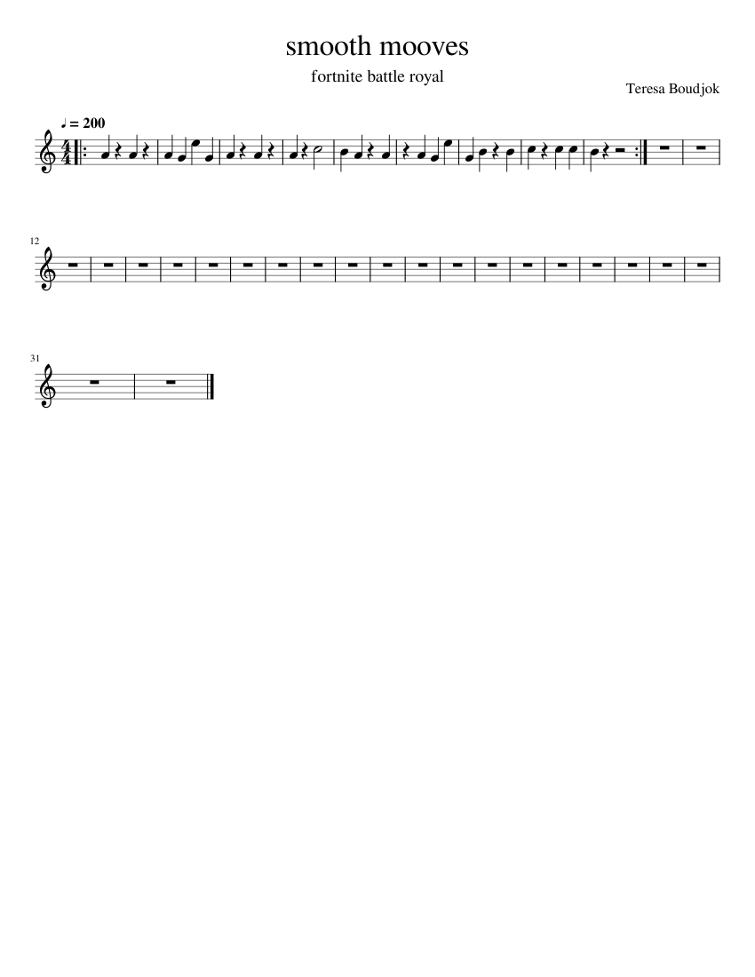 Smooth moves Sheet music for Piano (Solo) Easy | Musescore.com