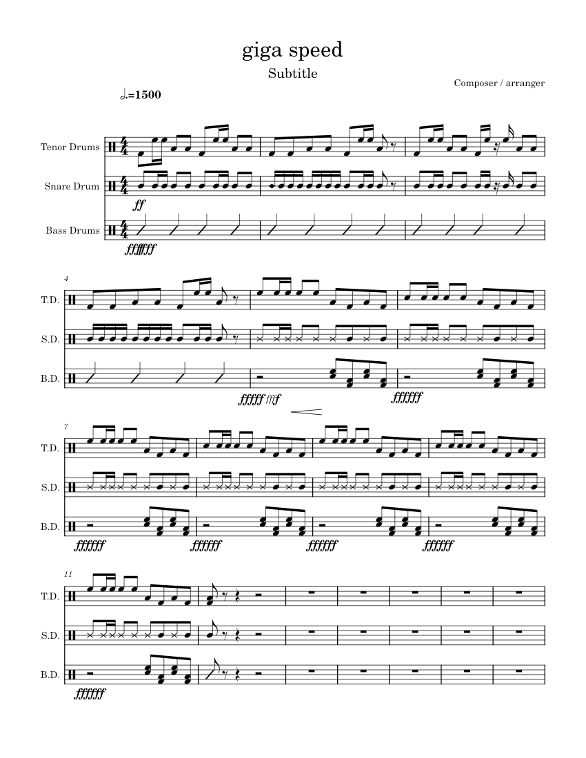 giga-speed Sheet music for Synthesizer, Trumpet other (Mixed Trio ...