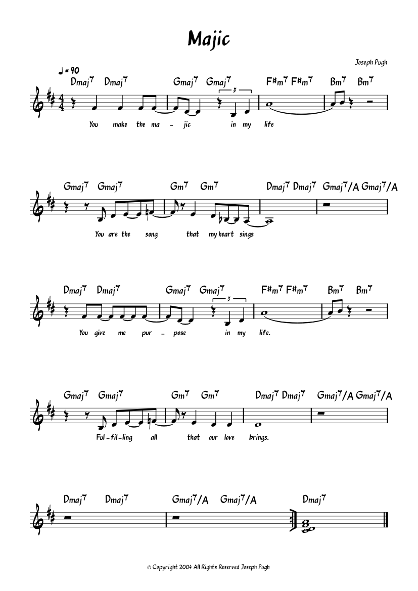 Majic by Joseph Pugh Sheet music for Piano (Solo) Easy | Musescore.com
