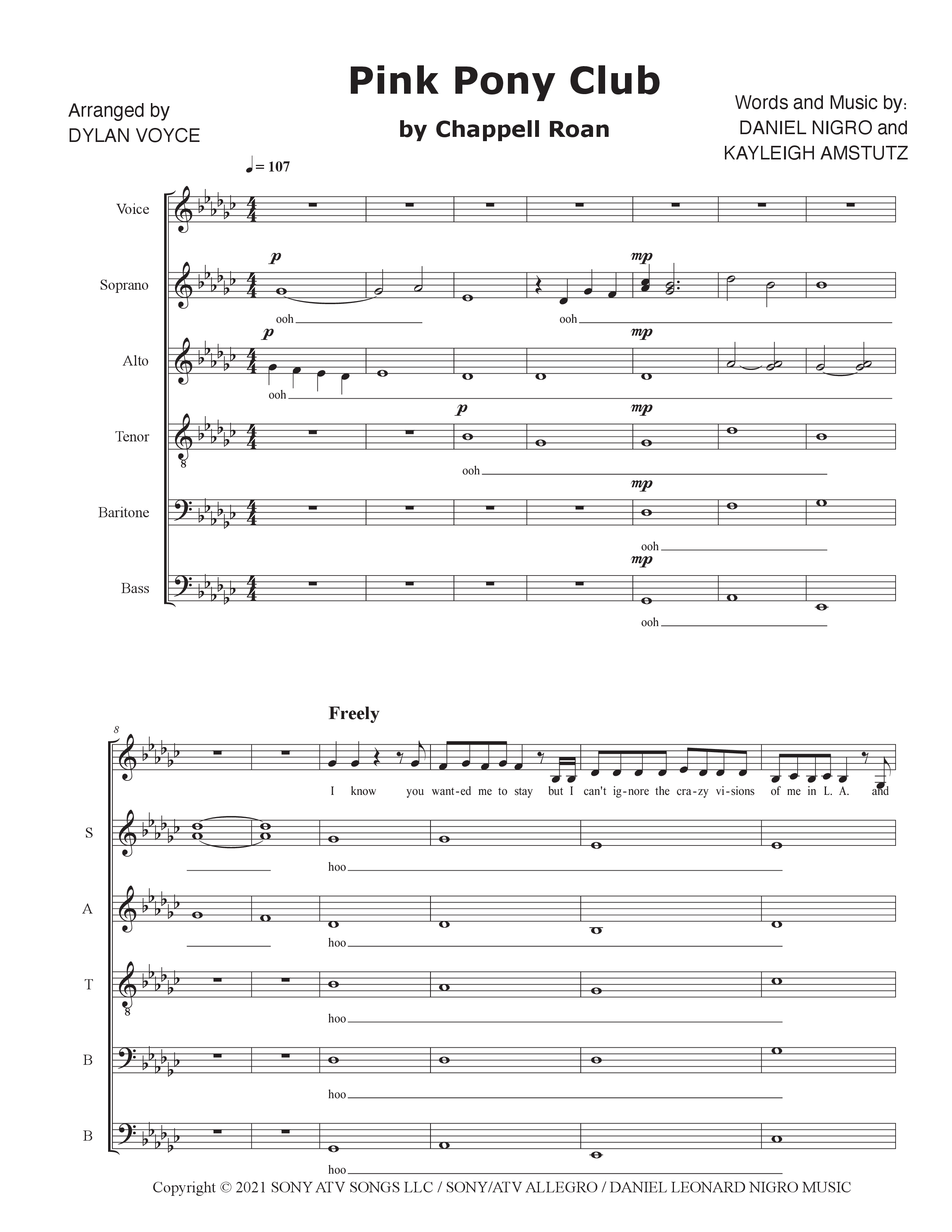 Play Official version of Pink Pony Club Sheet Music by Chappell Roan ...