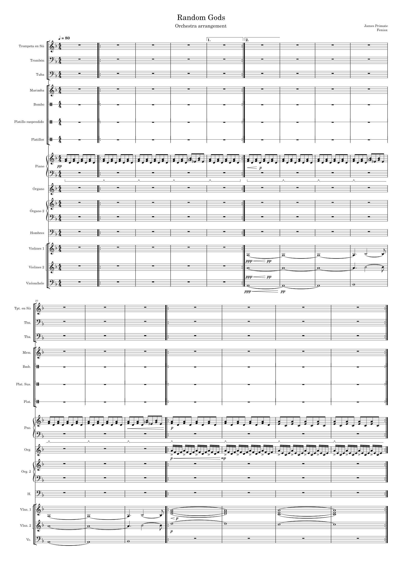 Random Gods (theme III) From Rain World – James Primate Sheet Music for ...