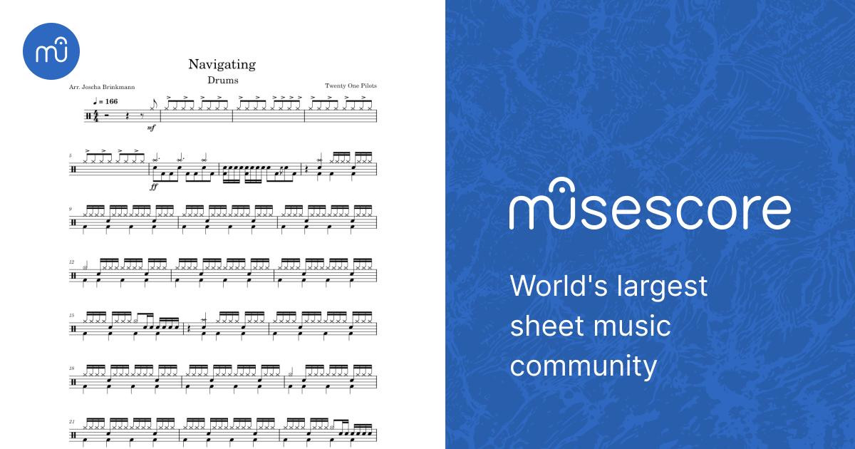 Navigating – Twenty One Pilots Sheet music for Drum group (Solo ...