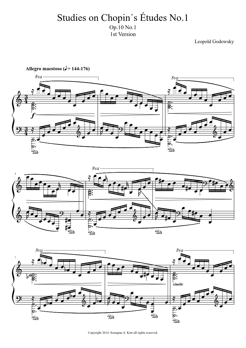 Studies on Chopin´s Études No.1 Sheet music for Piano (Solo) | Musescore.com