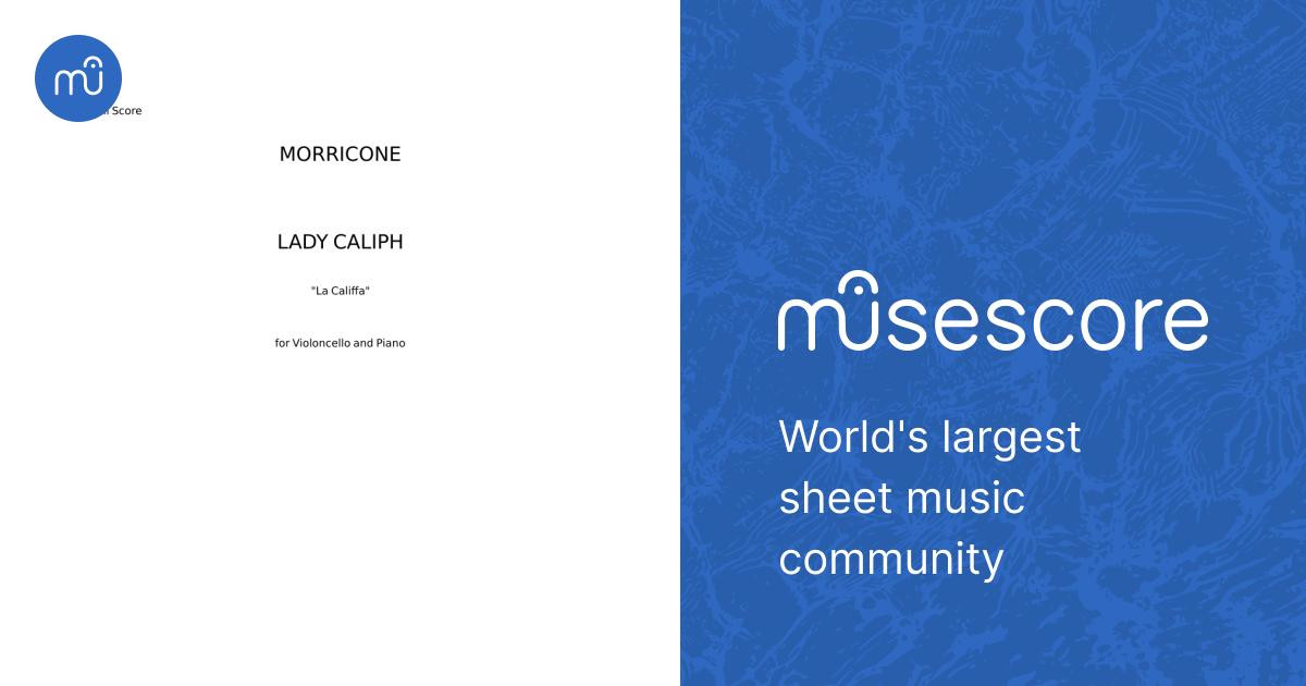 Lady Caliph - Ennio Morricone Sheet music for Piano, Cello (Solo ...