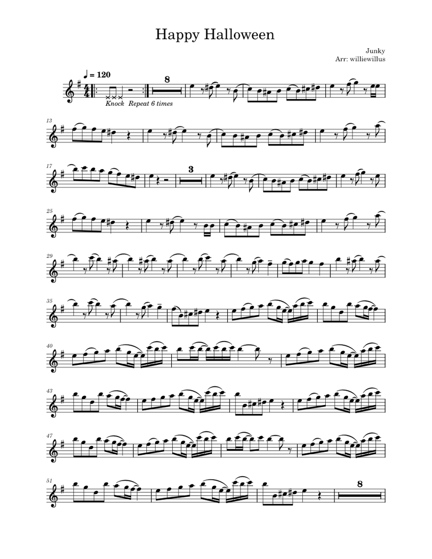 Happy Halloween - Junky Sheet music for Flute (Solo) | Musescore.com