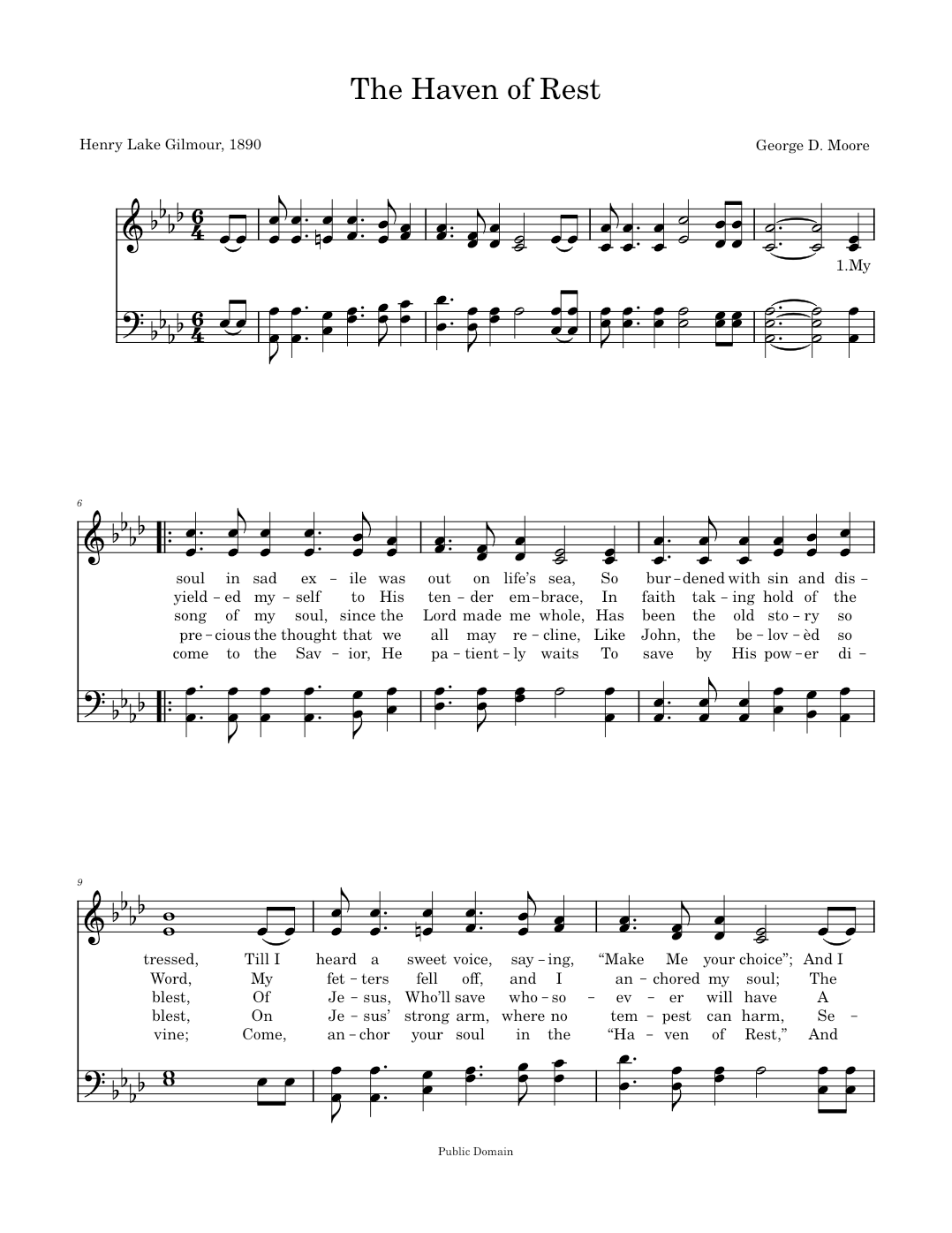 The Haven of Rest Sheet music for Piano (SATB) | Musescore.com