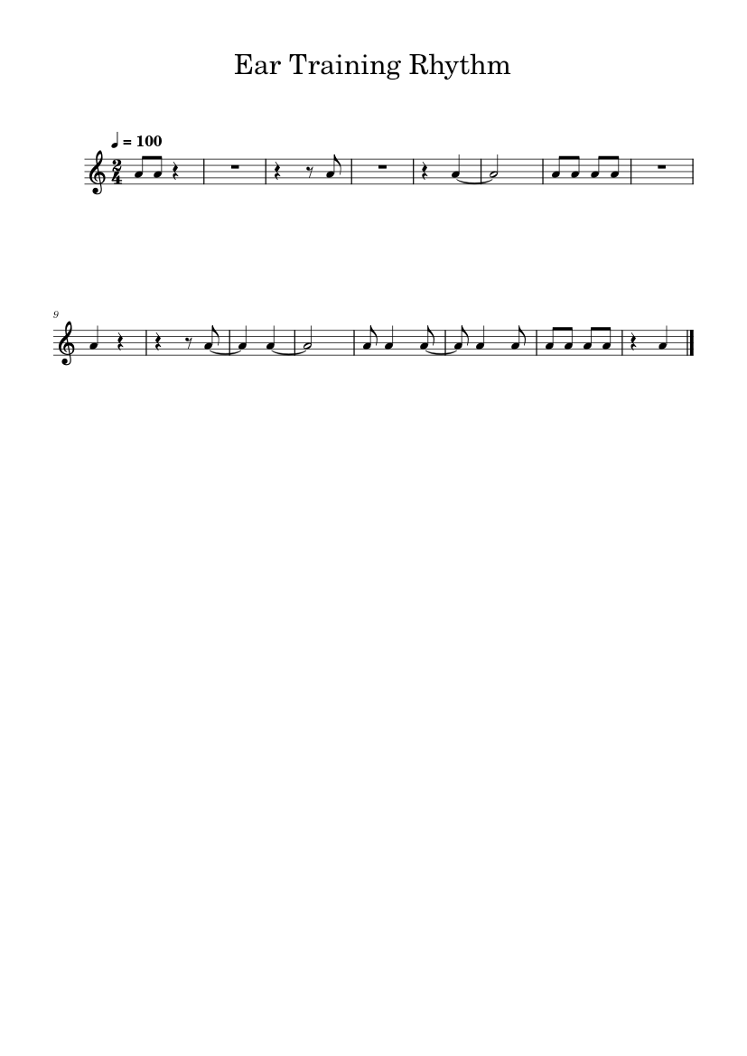 Ear_Training_Rhythm Sheet music for Piano (Solo) Easy | Musescore.com