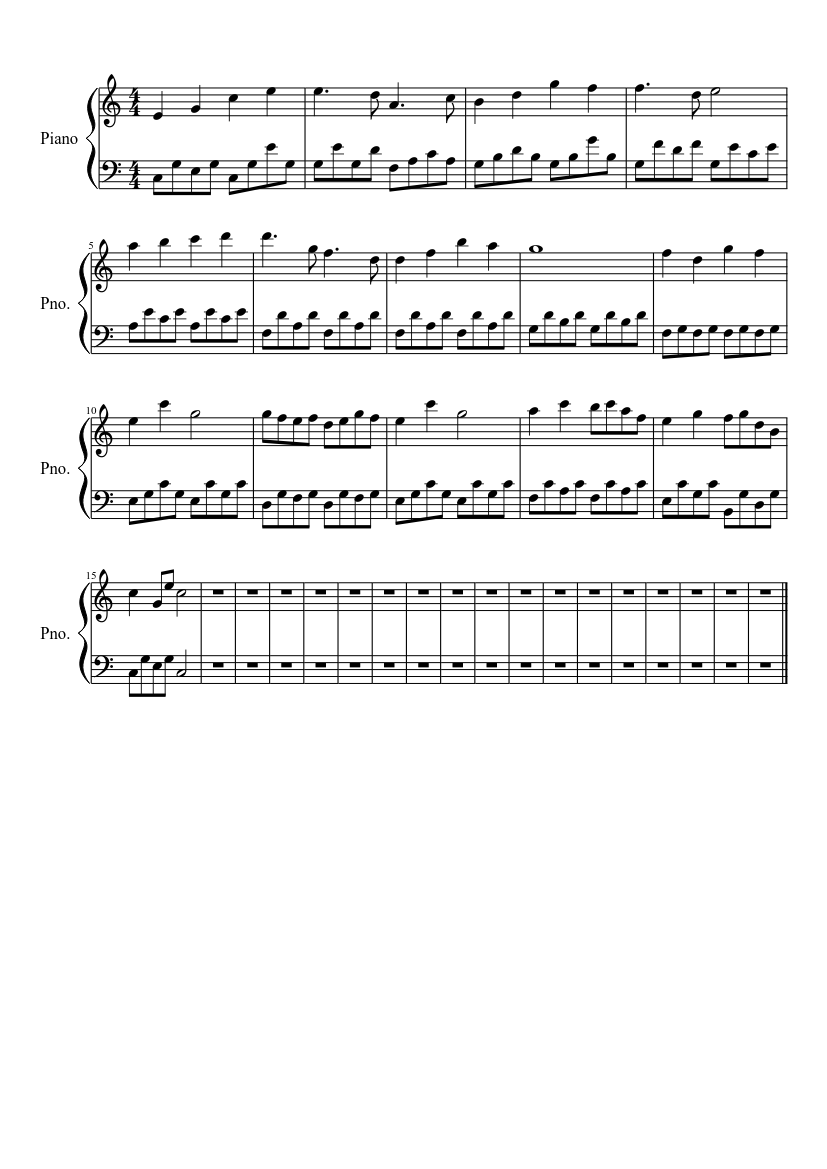 C Major Studies For Piano No.1 Sheet music for Piano (Solo) | Musescore.com