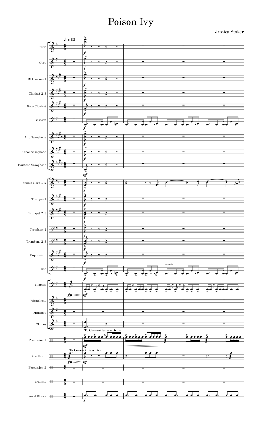 Poison Ivy Sheet music for Trombone, Tuba, Flute, Oboe & more ...