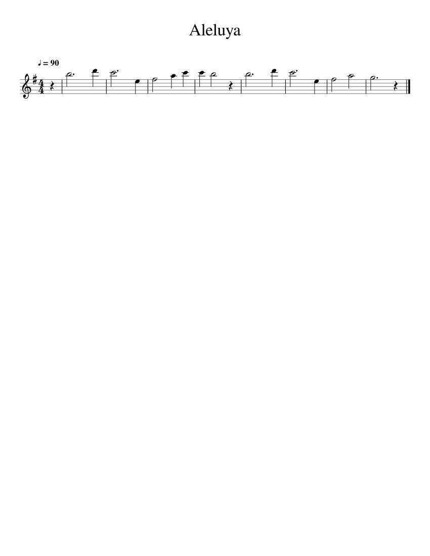 Aleluya Sheet music for Flute (Solo) | Musescore.com