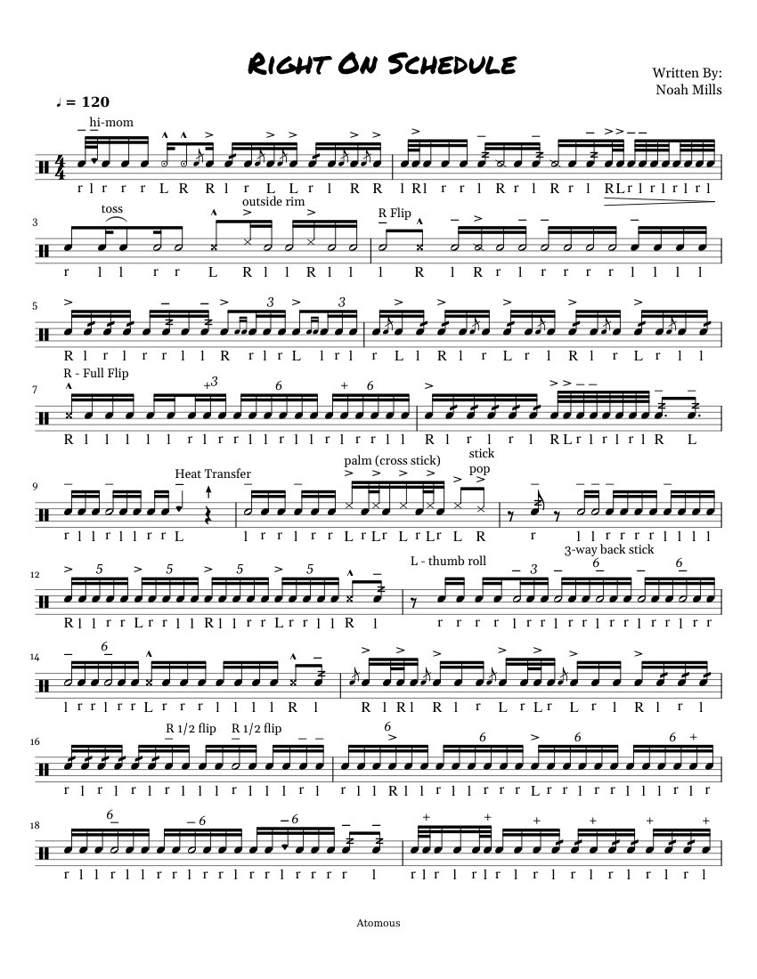 Right On Schedule Sheet music for Snare drum (Solo) | Musescore.com