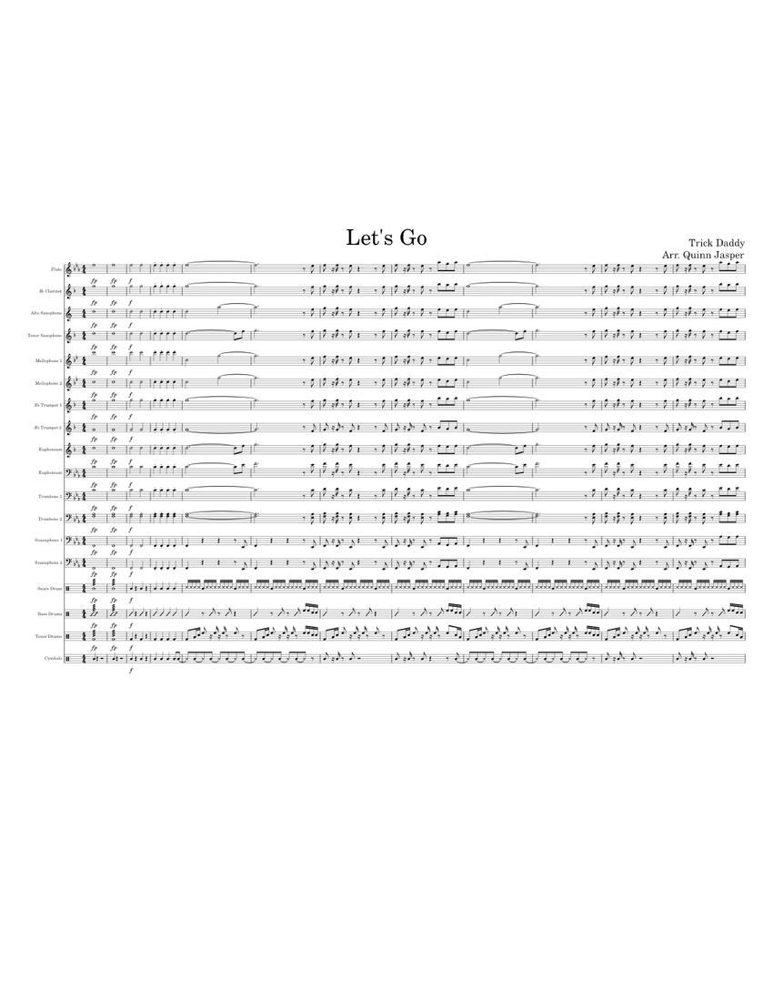 Let's Go Sheet music for Trumpet (In B Flat), Trombone, Flute, Clarinet (In B Flat) & more ...