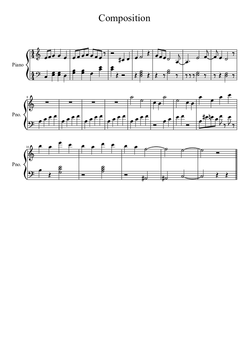 Composition Sheet music for Piano (Solo) | Musescore.com