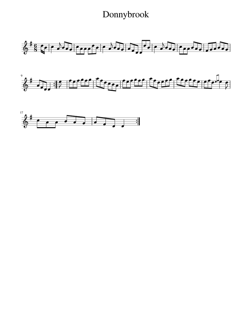 Donnybrook Sheet music for Piano (Solo) Easy | Musescore.com