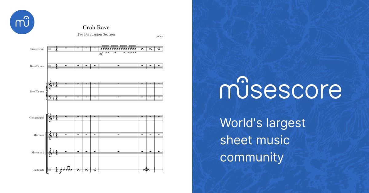 Crab rave – Noisestorm crabrave Sheet music for Glockenspiel, Drum ...