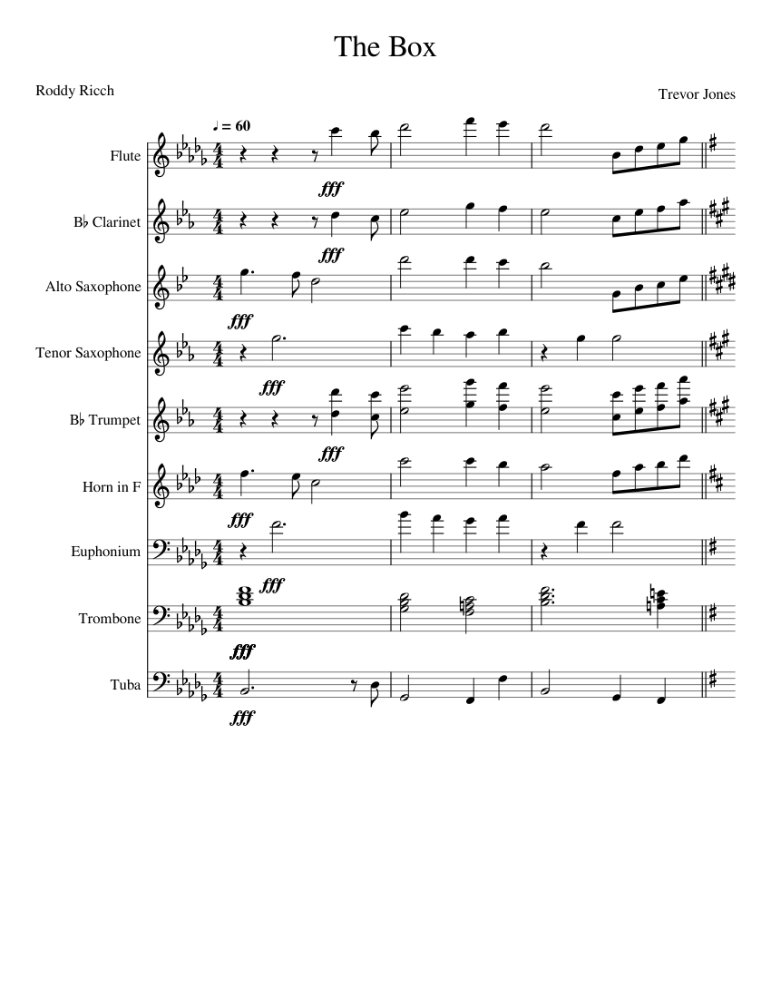 The Box Sheet music for Trombone, Euphonium, Tuba, Flute & more ...