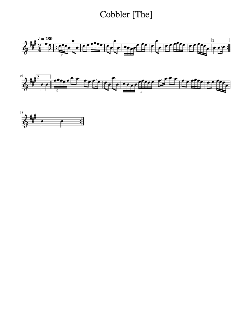 Cobbler [The] Sheet music for Piano (Solo) | Musescore.com