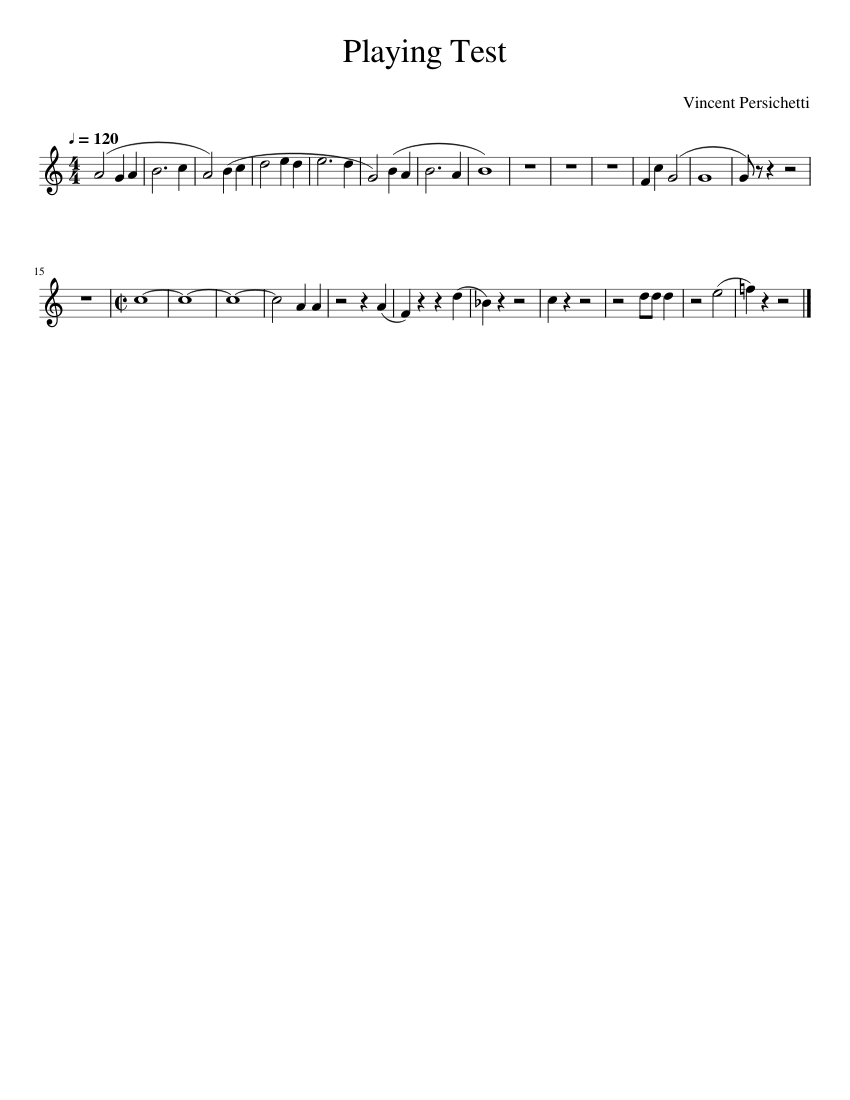Playing Test Sheet music for French Horn (Solo) | Musescore.com