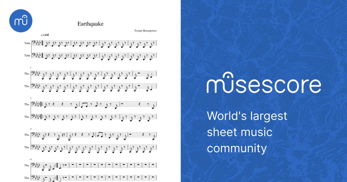 Earthquake Sheet music for Tuba (Brass Duet) | Musescore.com