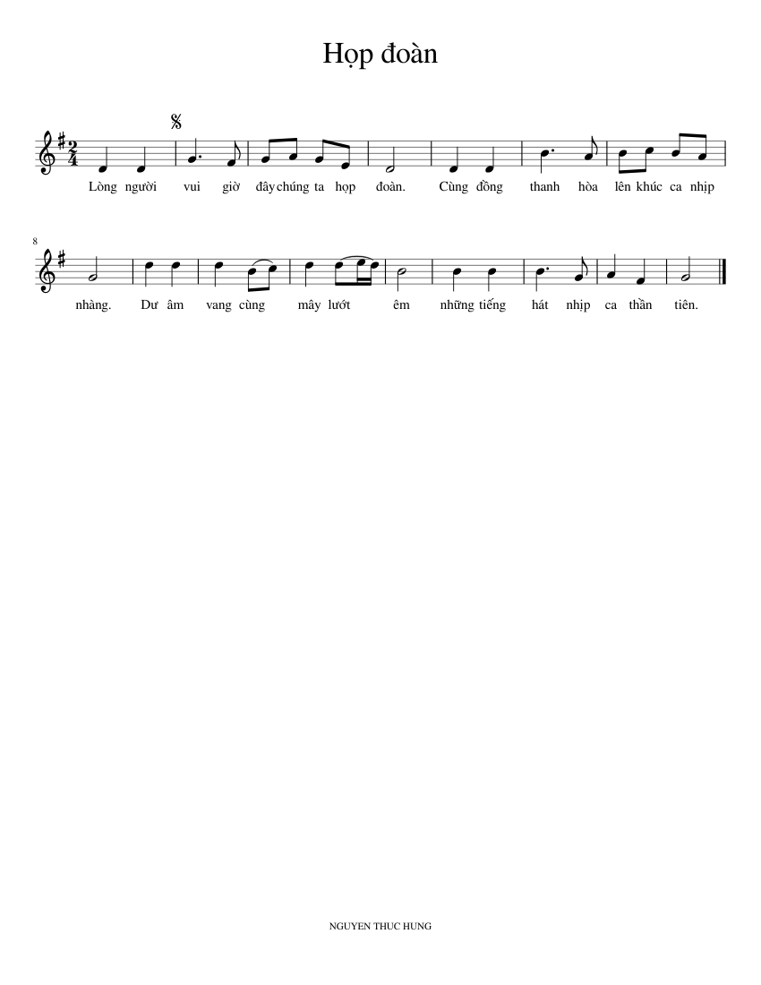 Hop Doan Sheet music for Piano (Solo) | Musescore.com