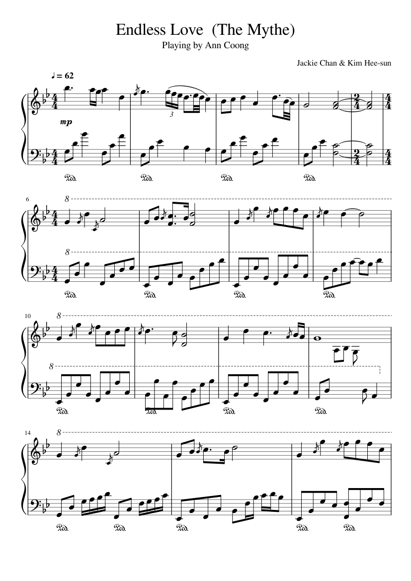 Endless Love Ann Coong Sheet Music for Piano (Solo) | MuseScore.com