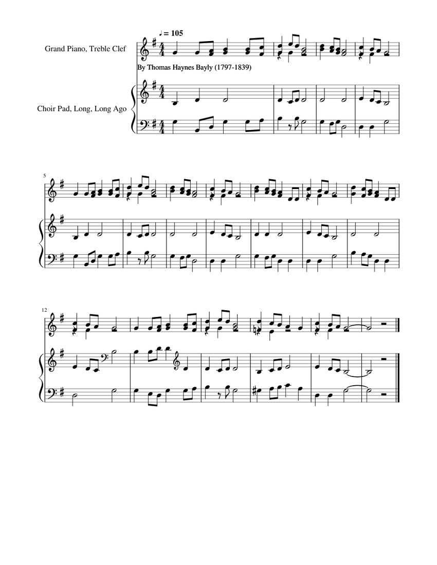 Far, far away - Marion Paul Aird Sheet music for Piano, Synthesizer ...