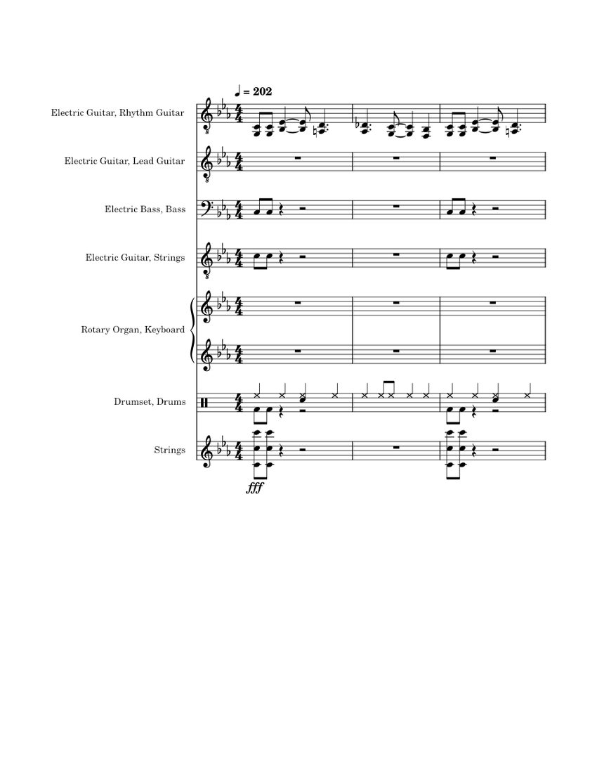 Persona 4 Boss theme Sheet music for Organ, Guitar, Bass guitar, Drum ...