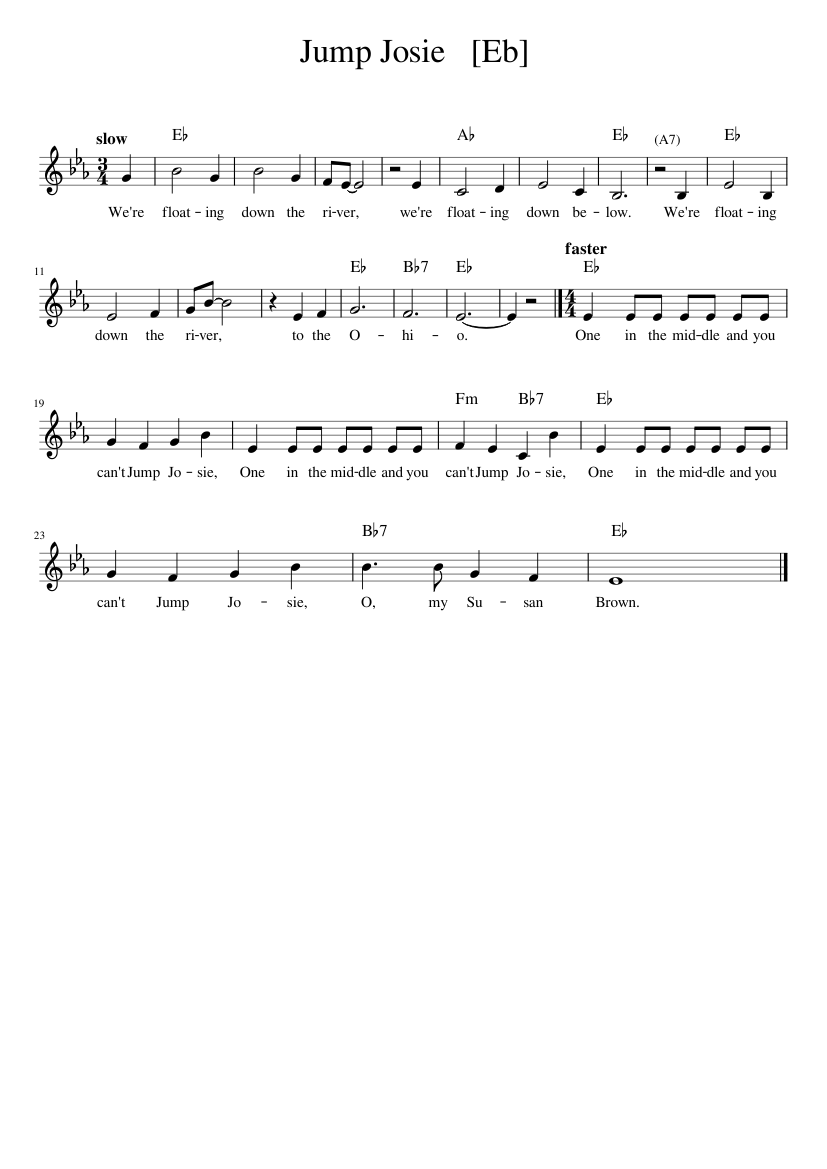 Jump Josie Sheet music for Piano (Solo) | Musescore.com