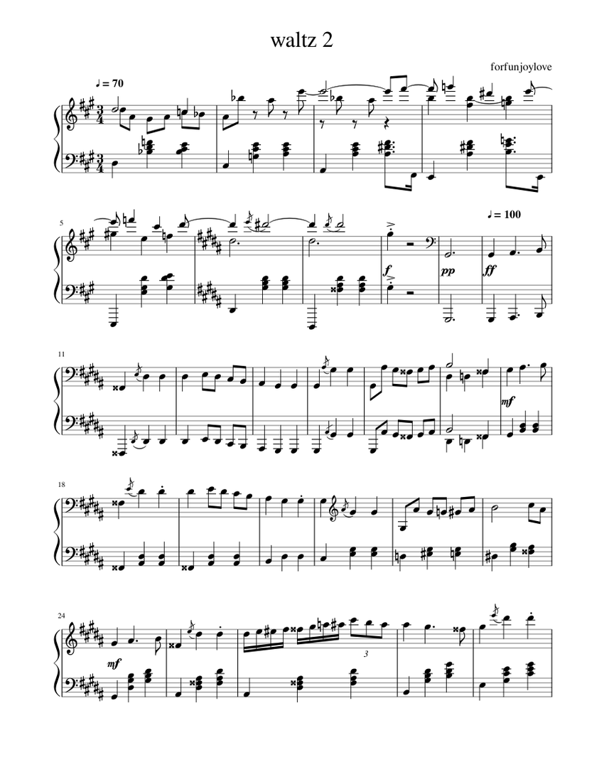 Waltz 2 Sheet music for Piano (Solo) | Musescore.com