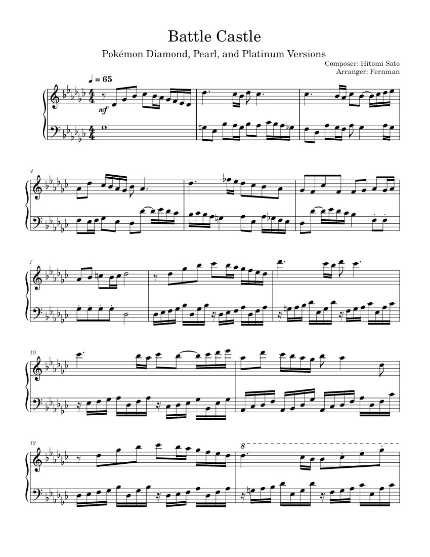 Battle Castle (V2) Pokemon DPP – Hitomi Sato Diamond, Pearl, Platinum ...